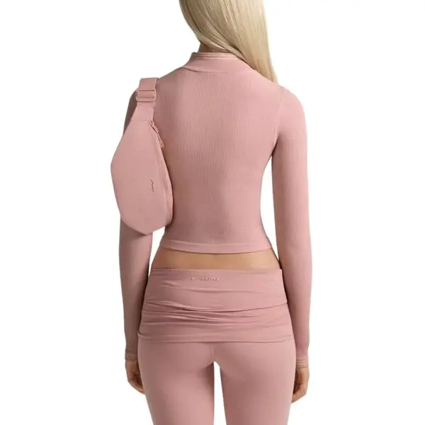 Nike X Skims Ribbed Seamless Zip Up Crop Jacket - Himalayan