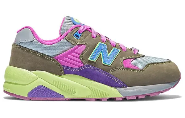 NEW BALANCE X Stray Rats 580 "dark Moss" Sneakers - Pink/green