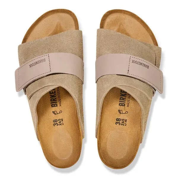 BIRKENSTOCK Kyoto Nubuck-suede Leather Sandals