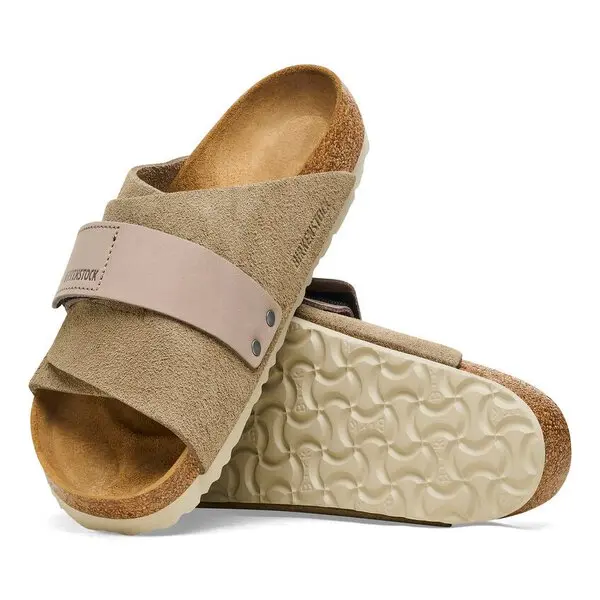 BIRKENSTOCK Kyoto Nubuck-suede Leather Sandals
