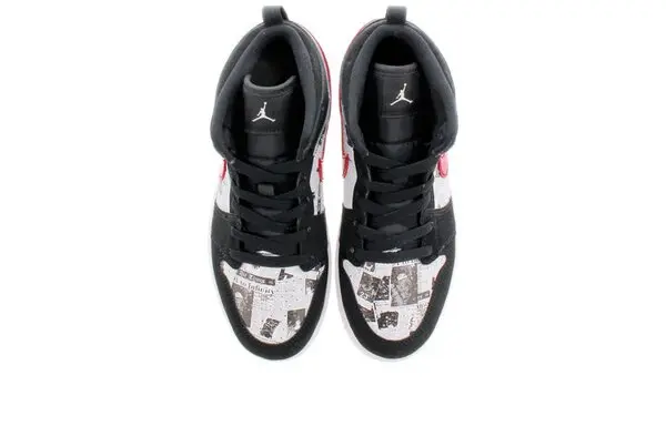 JORDAN 1 Mid Se 'newspaper Air Times' Sneakers