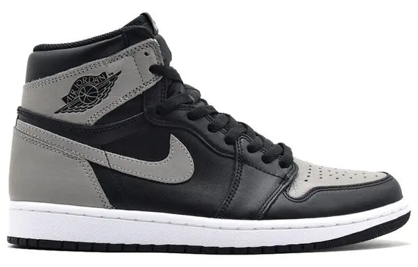 JORDAN Air 1 Retro High Og "shadow" 2018 - Black/medium Grey/white