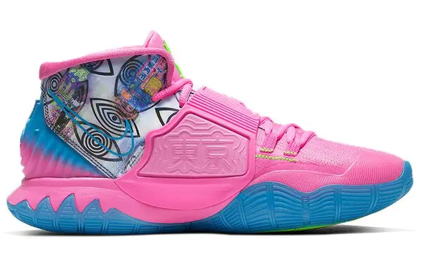 Nike Kyrie 6 Mid Top Athletic Sneakers - Pink