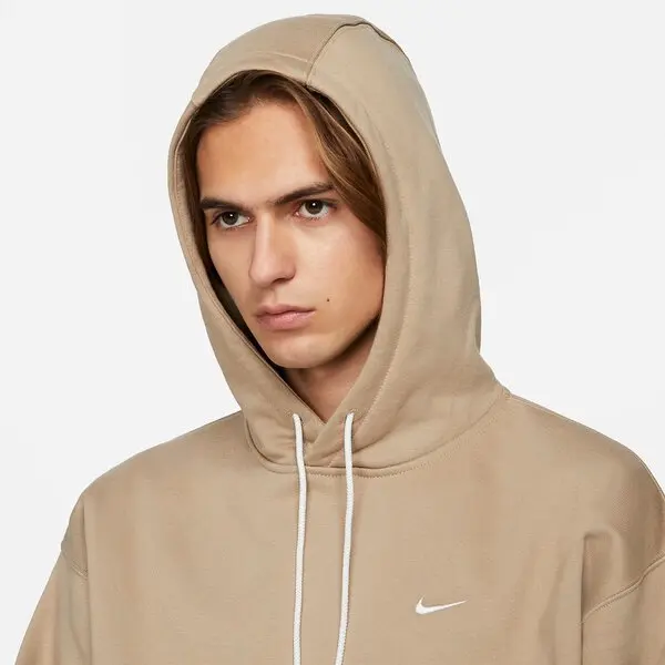Nike Lab Solo Swoosh Fleece Hoodie - Khaki/white