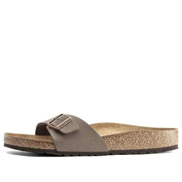 BIRKENSTOCK Madrid Birko-flor Birkibuc Slide - Brown