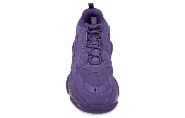 Balenciaga Triple S Clear Sole Sneakers - Purple/black