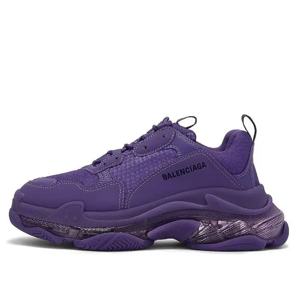 Balenciaga Triple S Clear Sole Sneakers - Purple/black