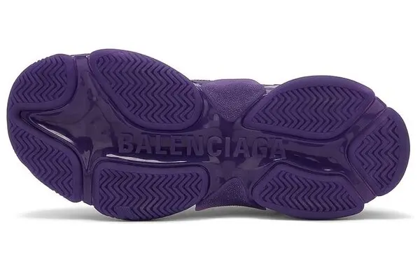 Balenciaga Triple S Clear Sole Sneakers - Purple/black