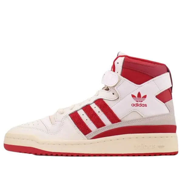 Adidas Forum 84 High "team Power Red" Sneakers - White/red/light Gray