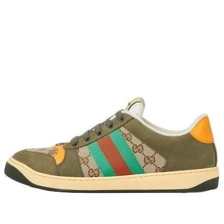 Gucci 25 Screener Sneaker - Beige/green