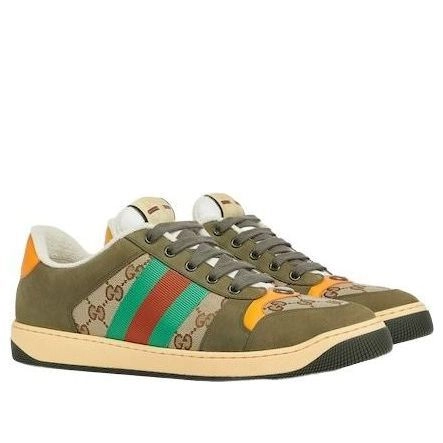 Gucci 25 Screener Sneaker - Beige/green