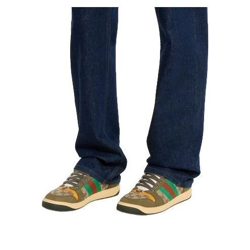 Gucci 25 Screener Sneaker - Beige/green