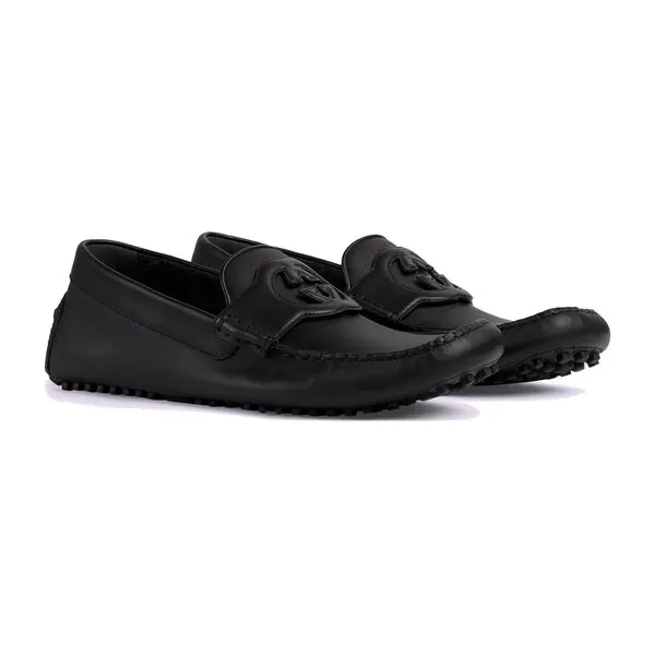 Gucci Leather Driver Shoes - Black