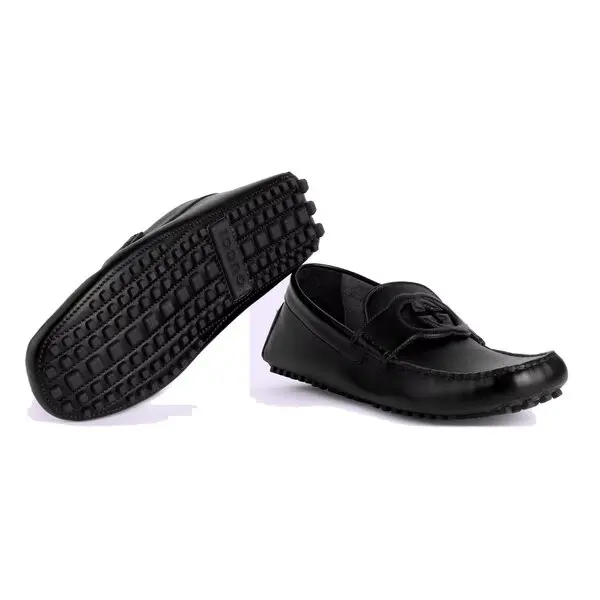 Gucci Leather Driver Shoes - Black