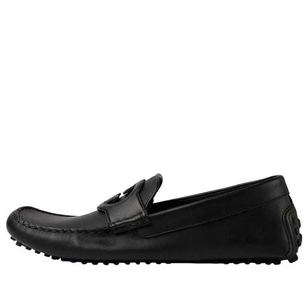 Gucci Leather Driver Shoes - Black