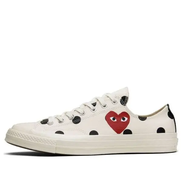 CONVERSE X Comme Des Garcons Play Chuck 70 Low 'white Polka Dot - White/black