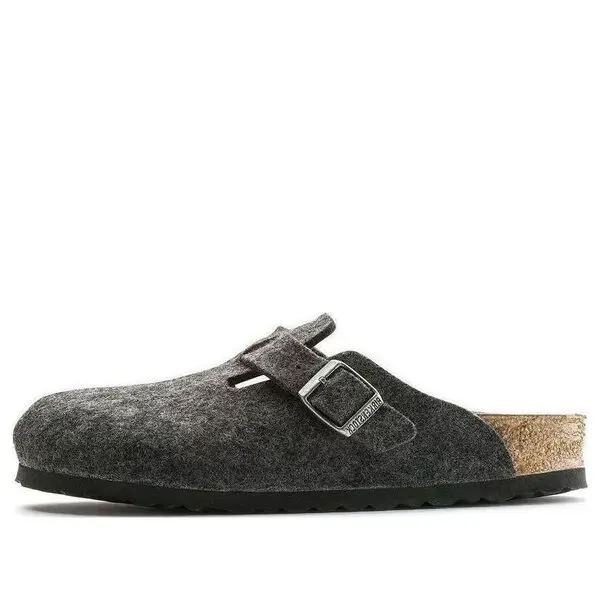 BIRKENSTOCK Boston Clogs With Buckled Strap - Anthracite