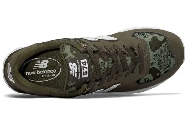 NEW BALANCE 574 Paisley Camouflage Sneakers - Green