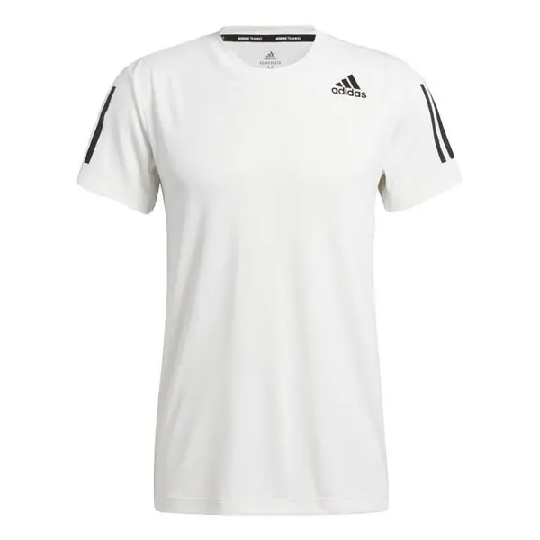 Adidas Casual Sports Training Running Short Sleeve - White