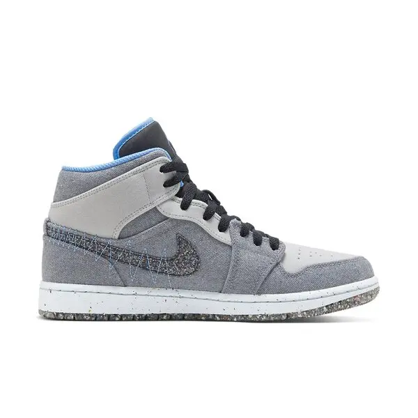 JORDAN 1 Mid Crater Grey University Blue Sneakers