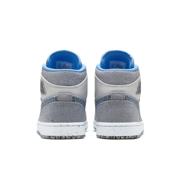 JORDAN 1 Mid Crater Grey University Blue Sneakers