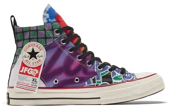 CONVERSE Chuck 70 High Top "jfg Graphic Tee Collage - Red/purple