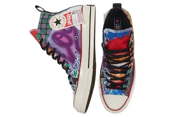 CONVERSE Chuck 70 High Top "jfg Graphic Tee Collage - Red/purple