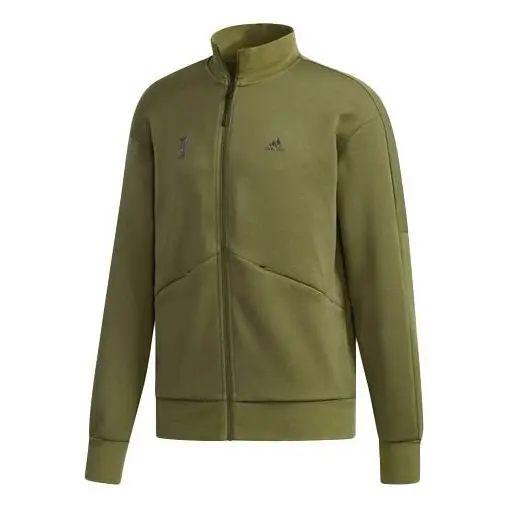 Adidas Wj Tt Swt Series Stand Collar Knit Jacket - Green