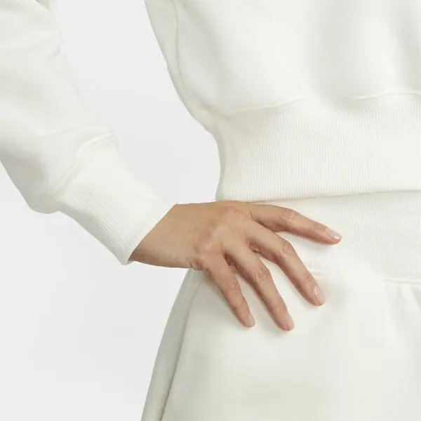 Nike Phoenix Fleece Cropped Sweatshirt - White