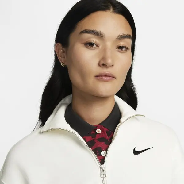 Nike Phoenix Fleece Cropped Sweatshirt - White