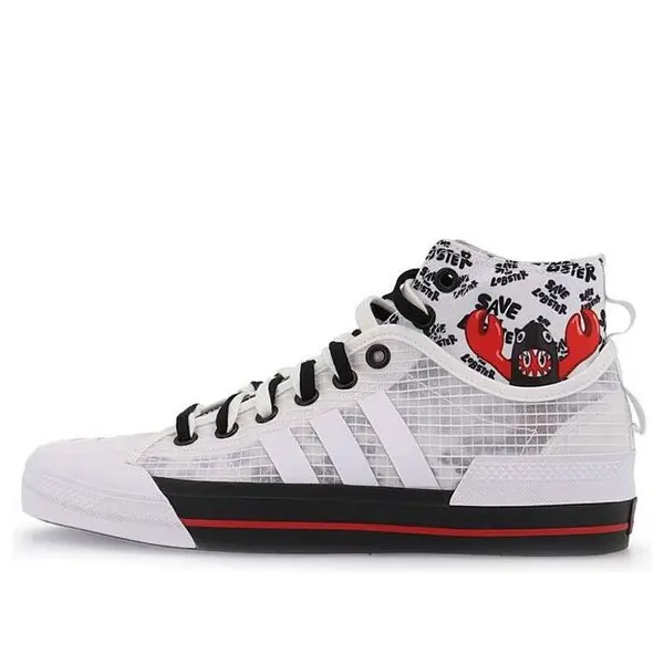 Adidas Nizza High Top Lace-up Sneakers - White/black