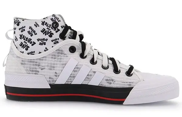 Adidas Nizza High Top Lace-up Sneakers - White/black