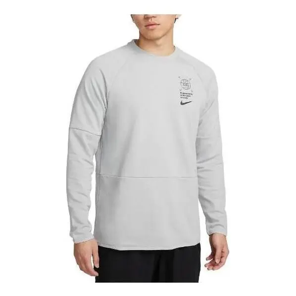Nike Dri-fit Gfx Crewneck Sweatshirt - Grey