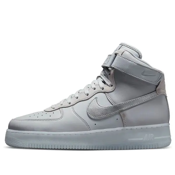 Nike Force 1 High '07 Premium Shoes - Wolf Grey/volt/metallic Silver