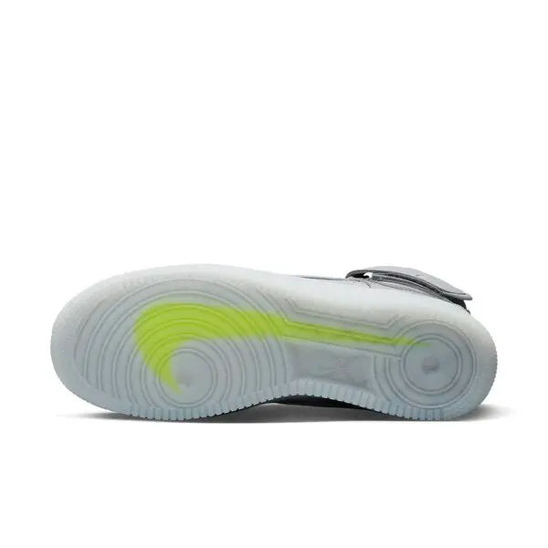 Nike Force 1 High '07 Premium Shoes - Wolf Grey/volt/metallic Silver