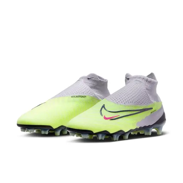 Nike Phantom Gx Elite Gripknit Df Fg Football Boots - Barely Volt/barely Grape/gridiron