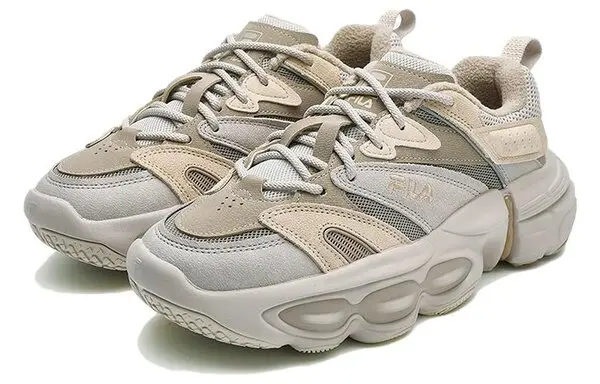 FILA Low Top Sneakers - Khaki/white