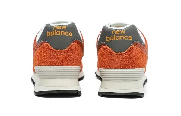 NEW BALANCE 574 "orange Burst" Lace-up Sneakers - Orange/white