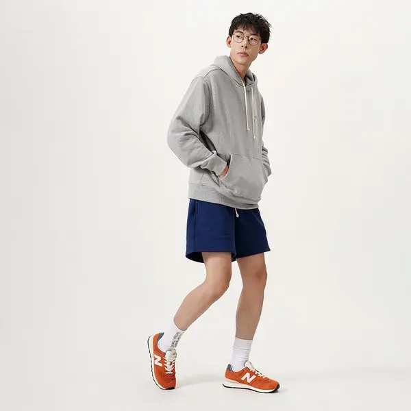 NEW BALANCE 574 "orange Burst" Lace-up Sneakers - Orange/white