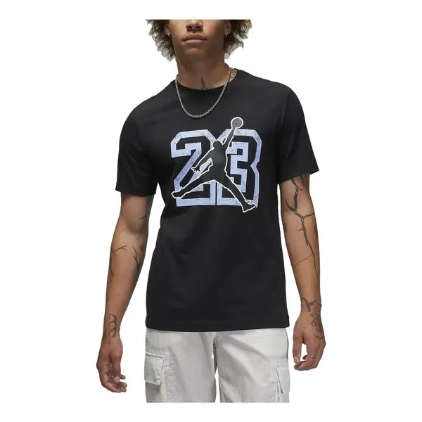 JORDAN Flight Essentials Logo T-shirt 'black - Black/multi-color