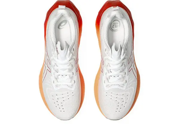 Asics Novablast 4 Lace-up Athletic Sneakers - White/orange/red