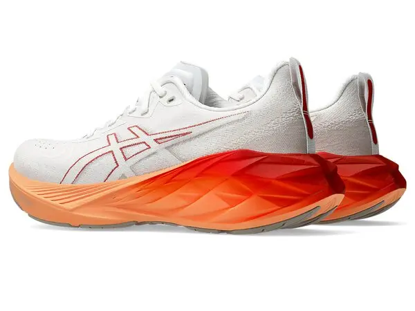 Asics Novablast 4 Lace-up Athletic Sneakers - White/orange/red