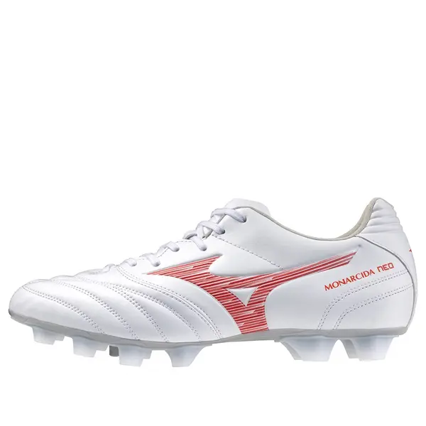 Mizuno Monarcida Neo 3 Super Wide Athletic Cleats - White/red