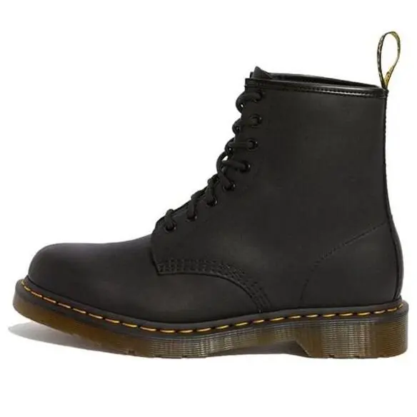 Dr. Martens 1460 Greasy Leather Combat Boots - Black