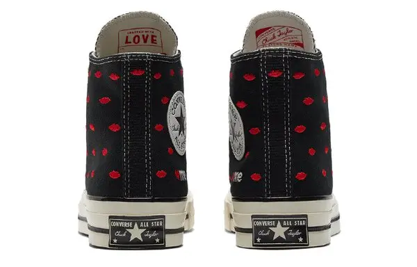 CONVERSE Chuck 70 Embroidered Lips High Top Sneakers
