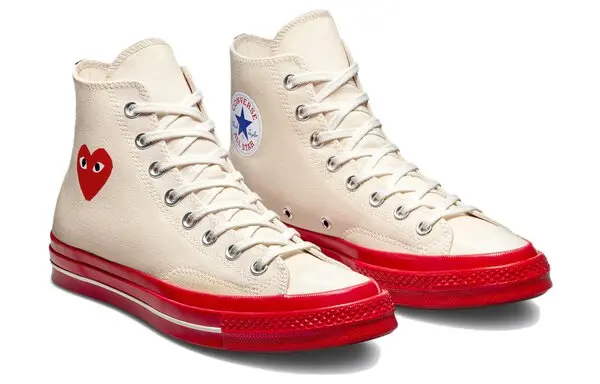 CONVERSE X Comme Des Garçons Play Chuck 70 High Top Sneakers