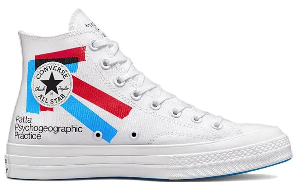 CONVERSE Chuck 70 High Top X Patta X Experimental Jetset "patta Psychogeographic Practice - White/red/blue