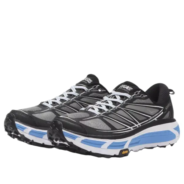 Hoka One One Mafate Speed 2 Athletic Sneakers - Black/white/blue