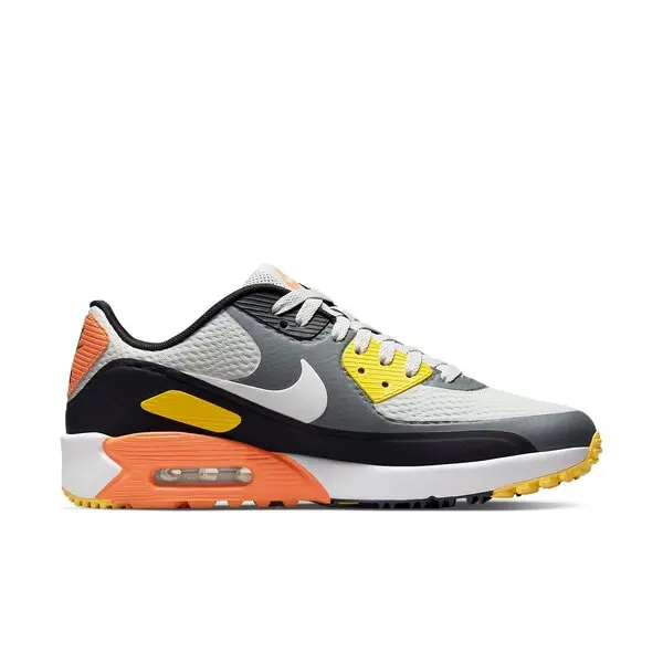 Nike Max 90 Golf Shoes - White/gray/orange