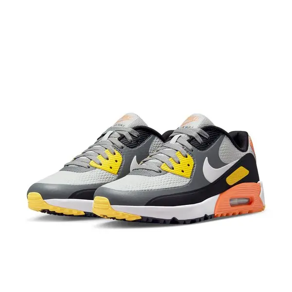Nike Max 90 Golf Shoes - White/gray/orange